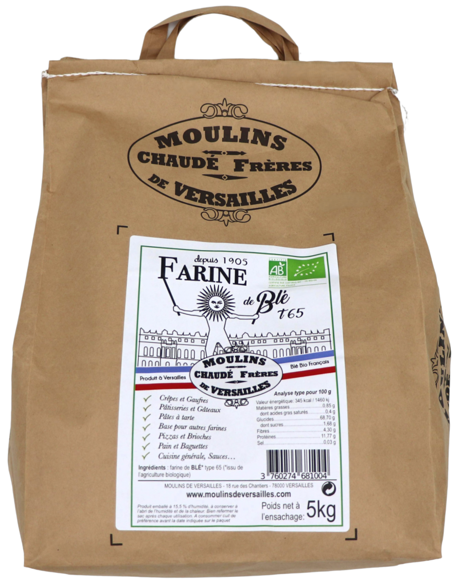 Farine De Blé Bio T65 - 5kg – Moulins de Versailles